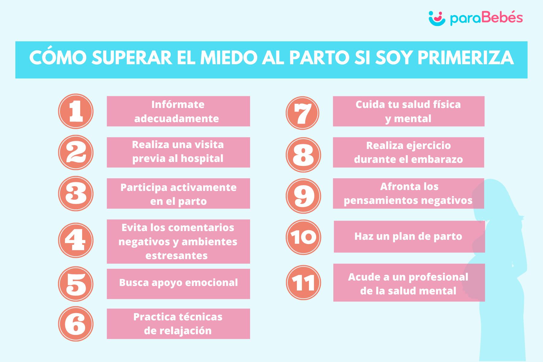 12 Consejos para superar el miedo al parto si soy primeriza