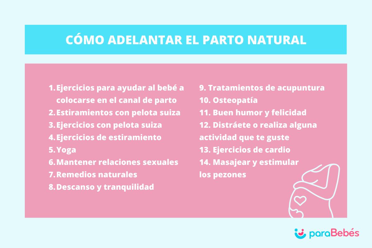 Cómo adelantar el parto natural - 14 consejos y ejercicios