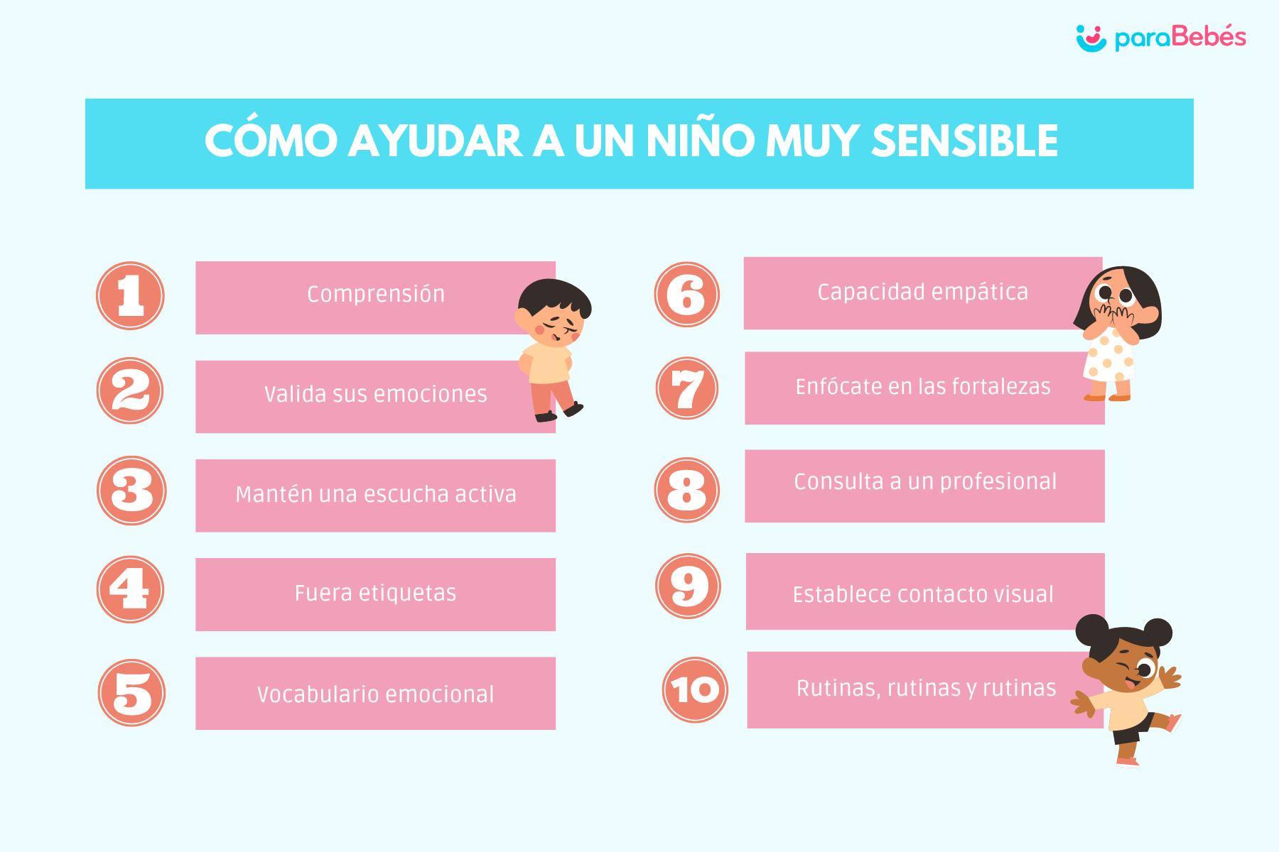 Cómo ayudar a un niño muy sensible