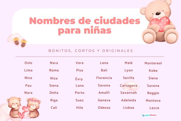 100 Nombres de ciudades para niñas: bonitos y cortos