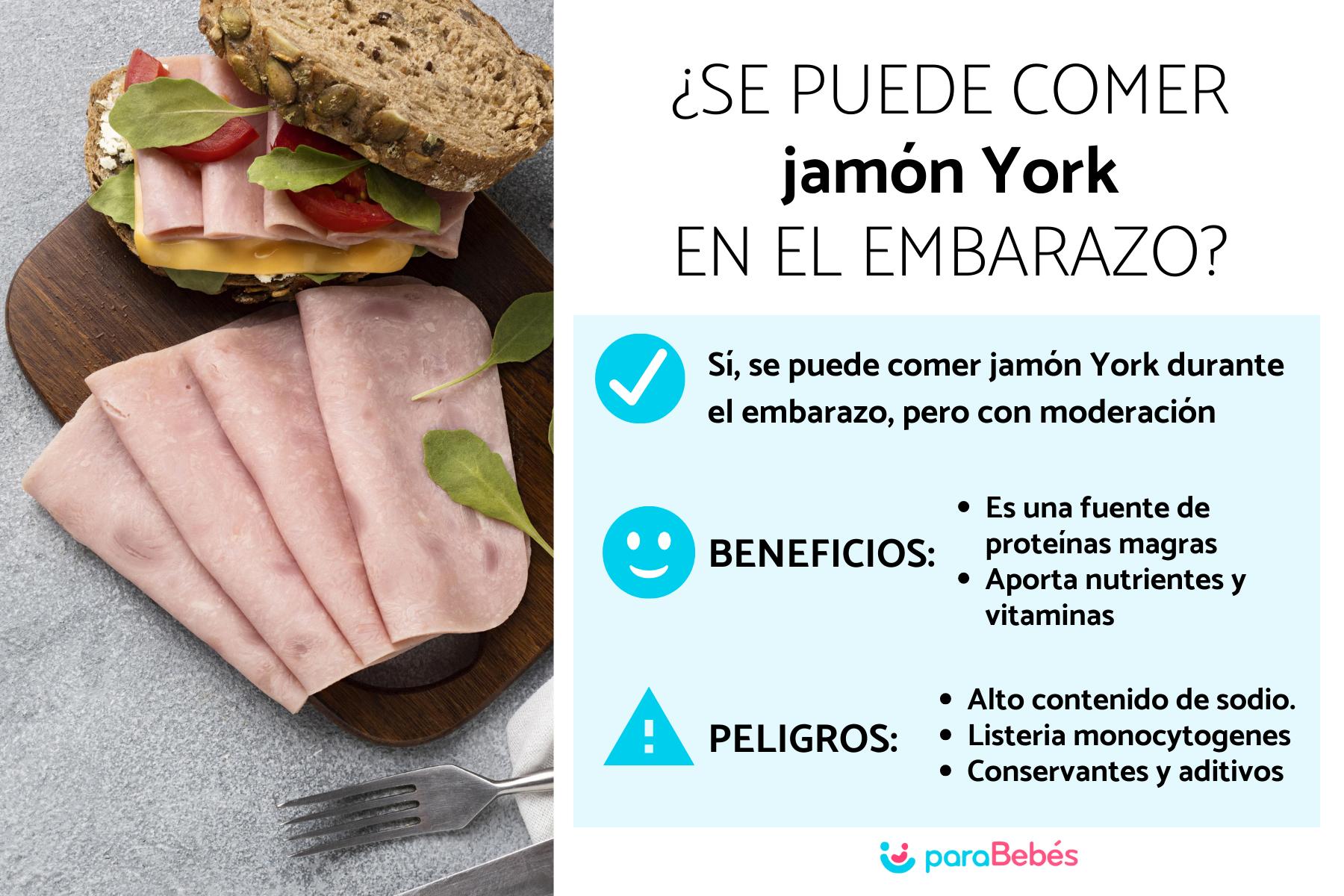 ¿Se puede comer jamón York en el embarazo?