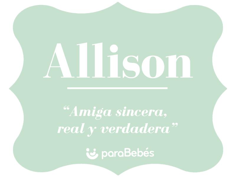 Significado del nombre Allison - Origen, Personalidad, Santoral ...