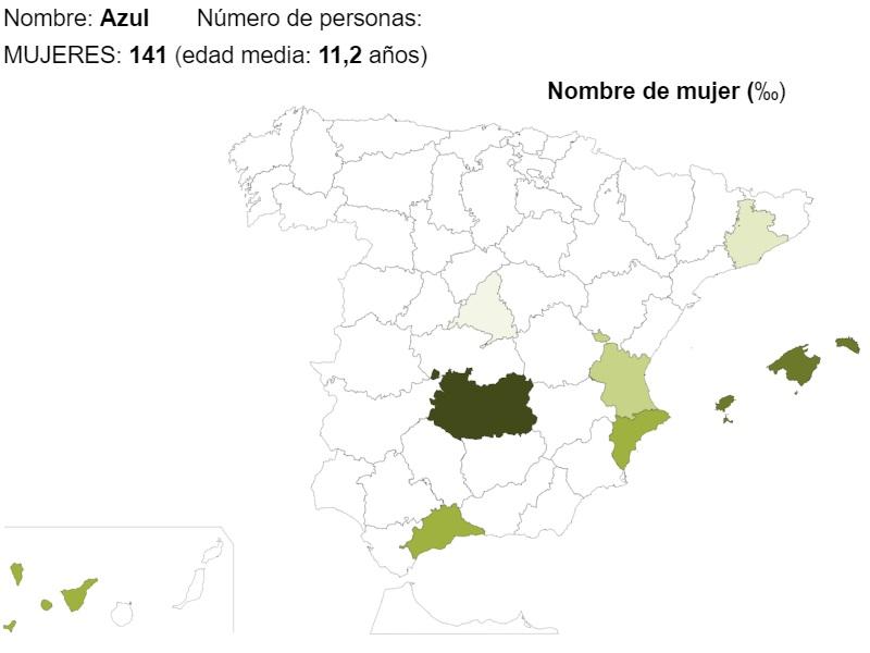 Significado del nombre AZUL - Origen, Personalidad, Santoral, Popularidad